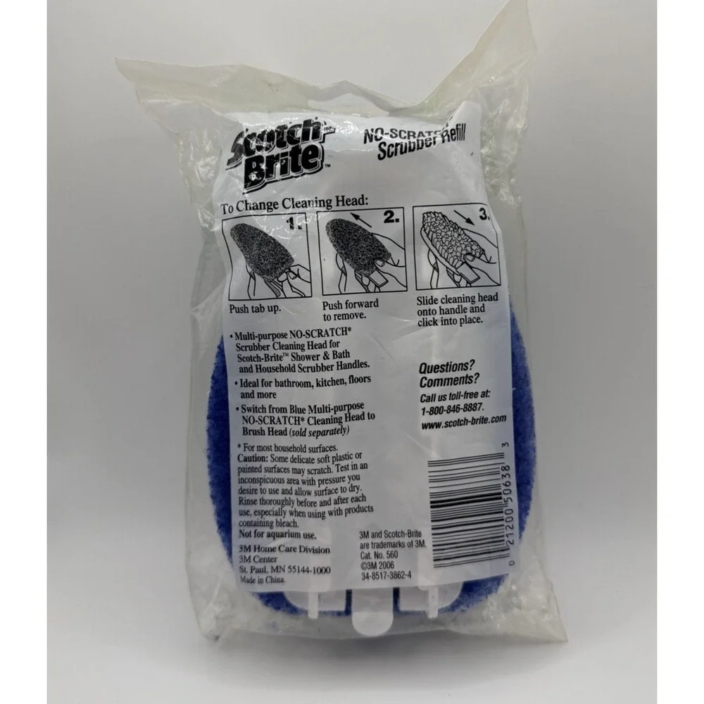 Scotch | Bath | Scotchbrite Shower Scrubber Refill 56 Blue Nonscratch ...
